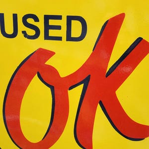 OK Used Cars Chevrolet Porcelain Sign - Etsy