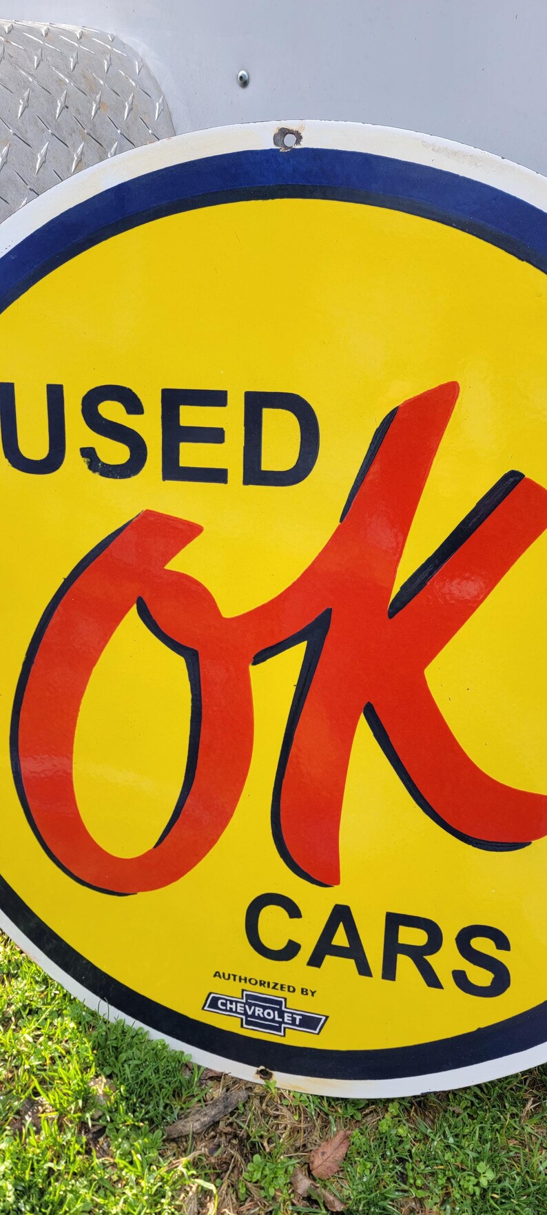 OK Used Cars Chevrolet Porcelain Sign - Etsy