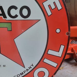 Texaco Motor Oil Gasoline Porcelain Sign - Etsy