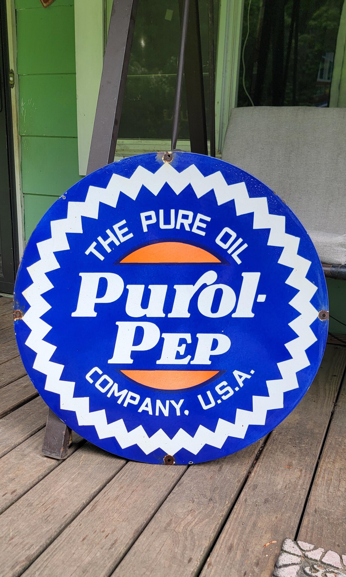 Pure Oil Porcelain Sign - Etsy