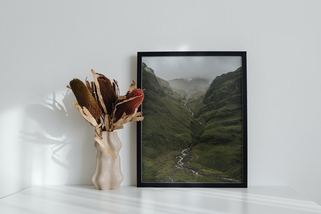 Forest Mountain Creek Wall Art Metal Framed Poster Nature - Etsy