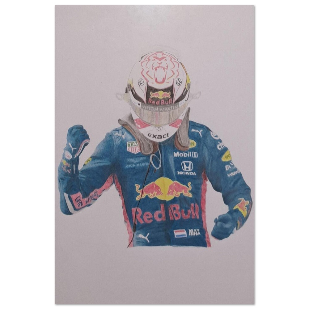 Max Verstappen Poster Drawing Formula 1 Art Wall Art Art - Etsy