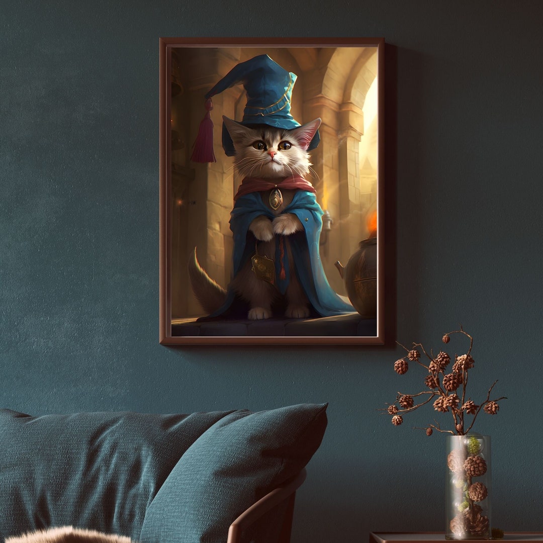 Adorable Kitten Mage - Perfect Wall Decor for Cat Lovers - Wall Art ...