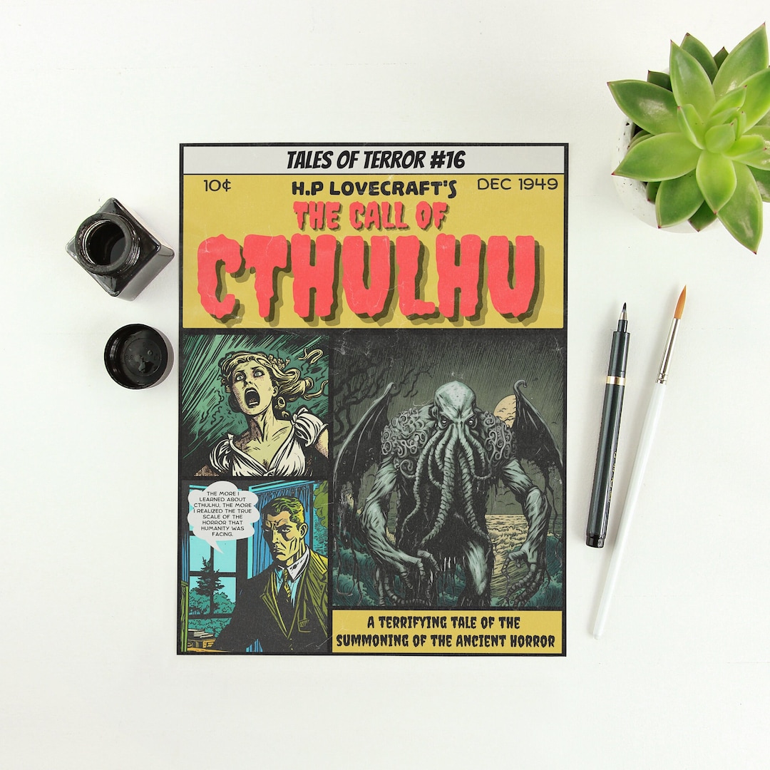 The Call of Cthulhu Comic Book Cover, Wall Art - Etsy