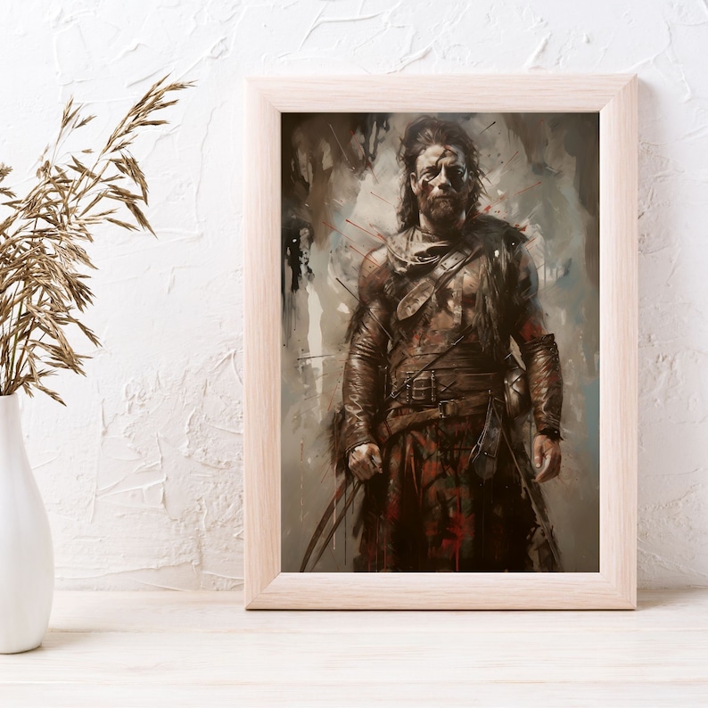 William Wallace Portrait: Iconic Painting of a Scottish Hero - Wall Art ...