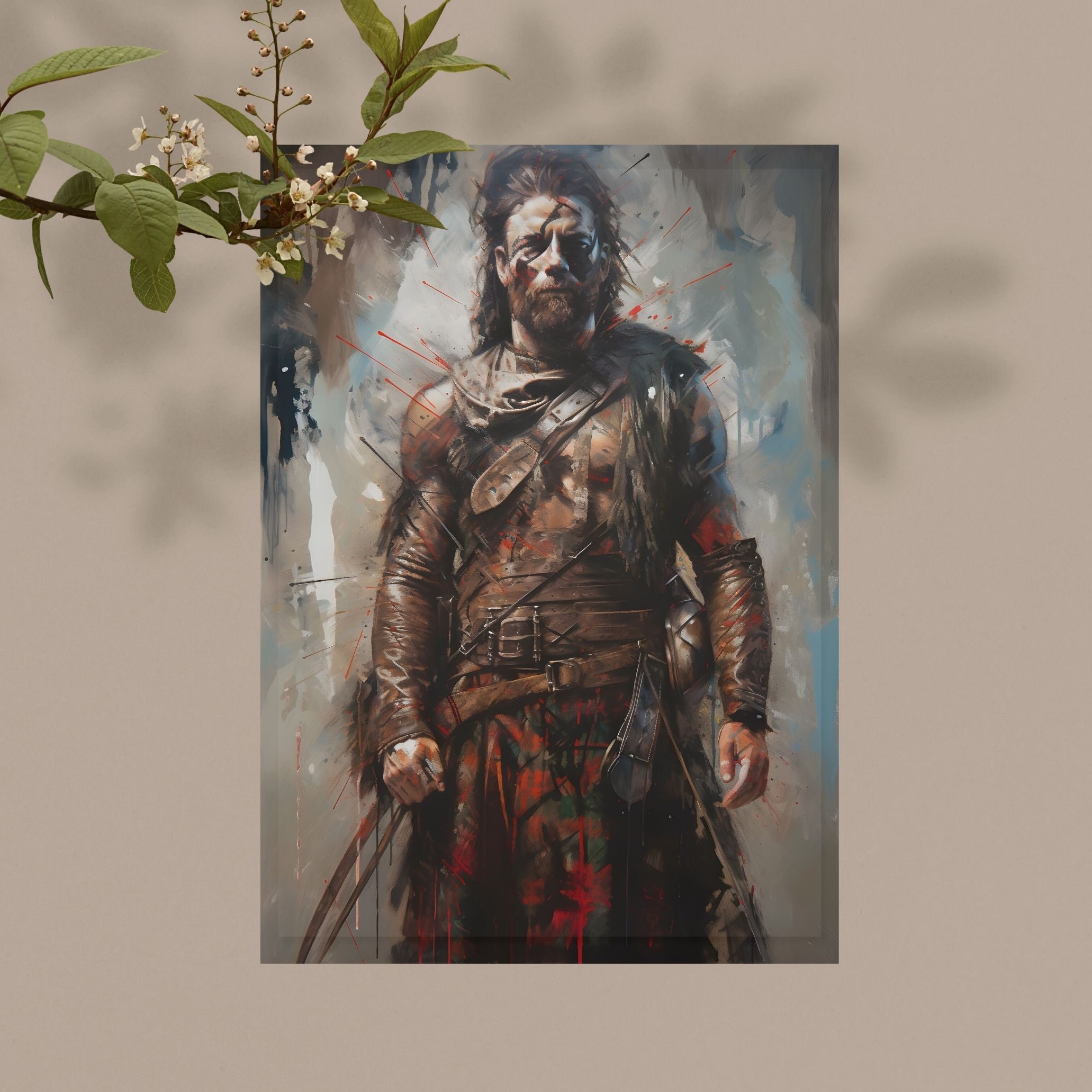 William Wallace Portrait: Iconic Painting of a Scottish Hero - Wall Art ...