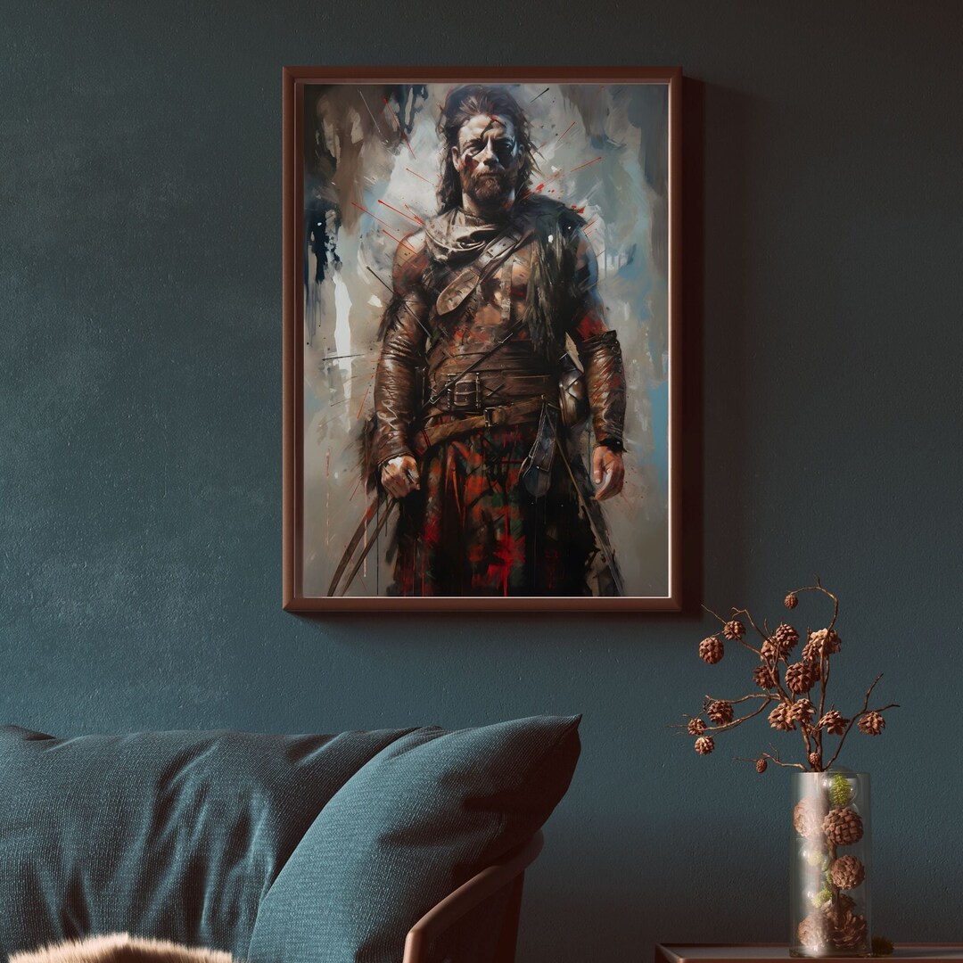 William Wallace Portrait: Iconic Painting of a Scottish Hero - Wall Art ...