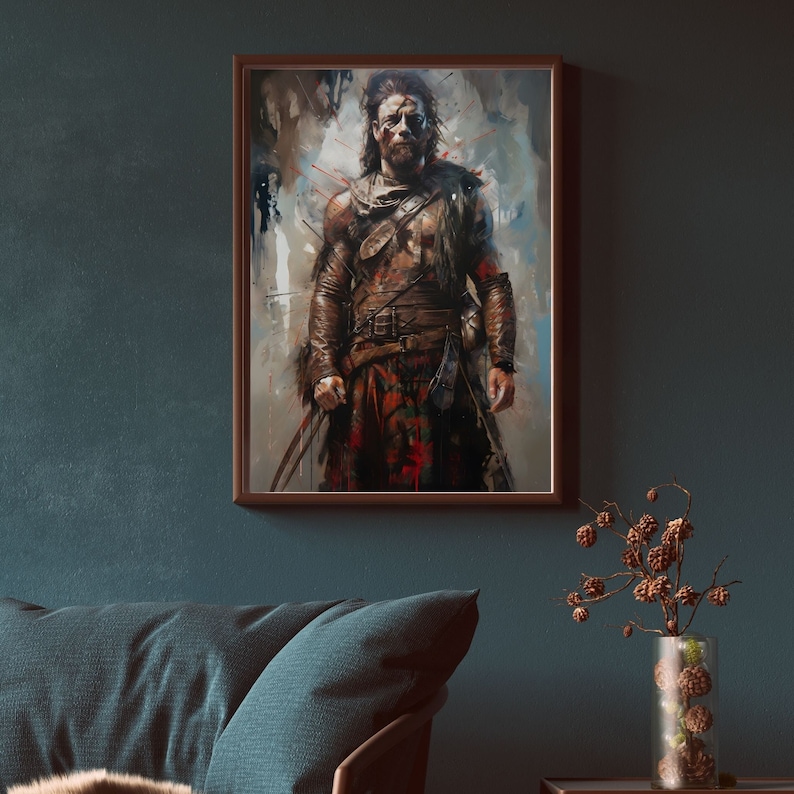 William Wallace Portrait: Iconic Painting of a Scottish Hero - Wall Art ...
