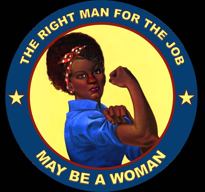 African American Rosie the Riveter Vinyl Sticker Decal - Etsy