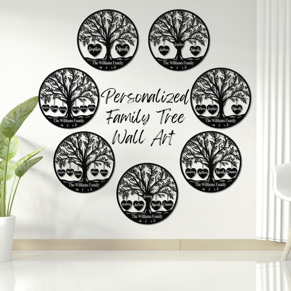 Family Tree Metal Wall Art - Etsy