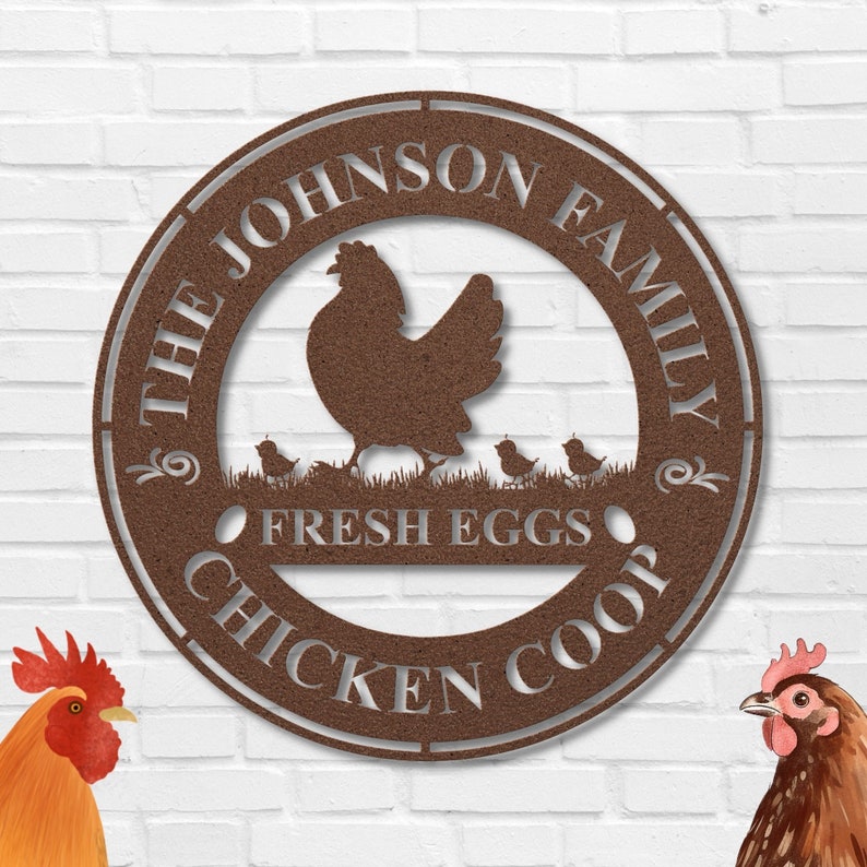 Custom Farm Fresh Eggs Sign – Personalized Chicken Coop Farm Decor ...