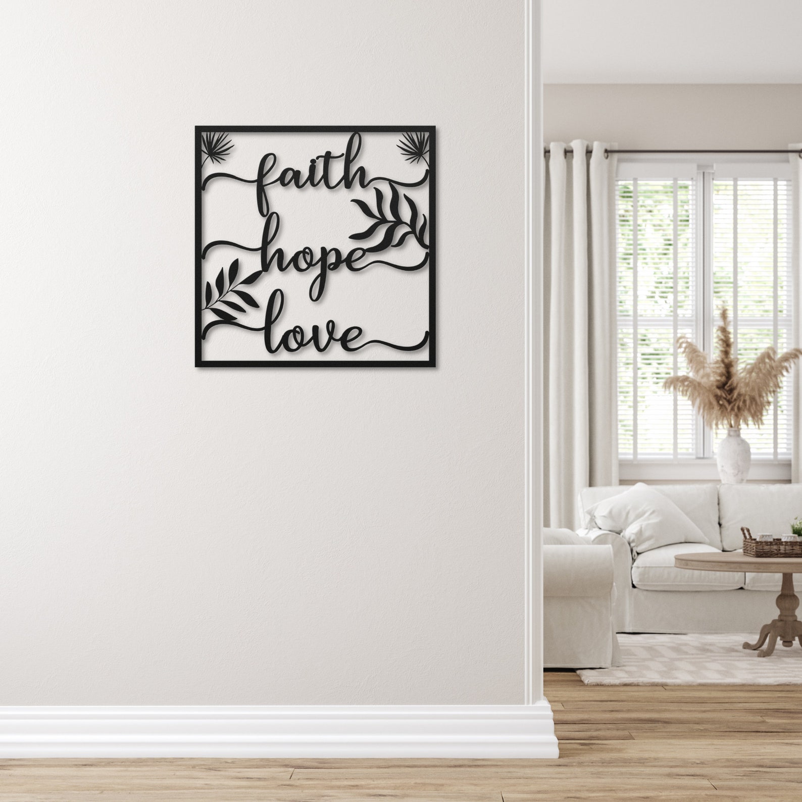 Faith Hope Love Wall Art Metal Wall Art Christian Wall Art - Etsy