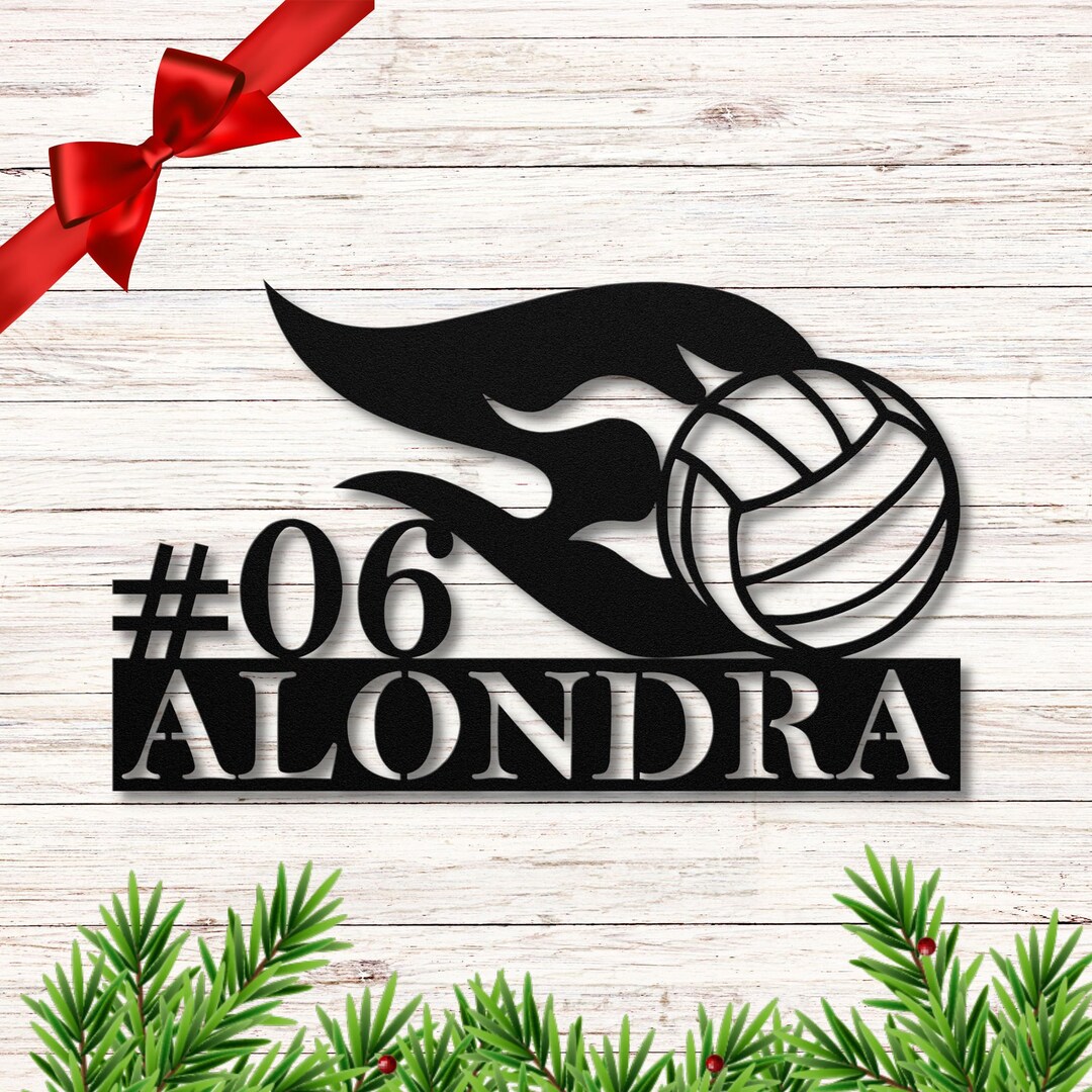 Volleyball Player Metal Sign Personalized Gift for Player Team Coach ...