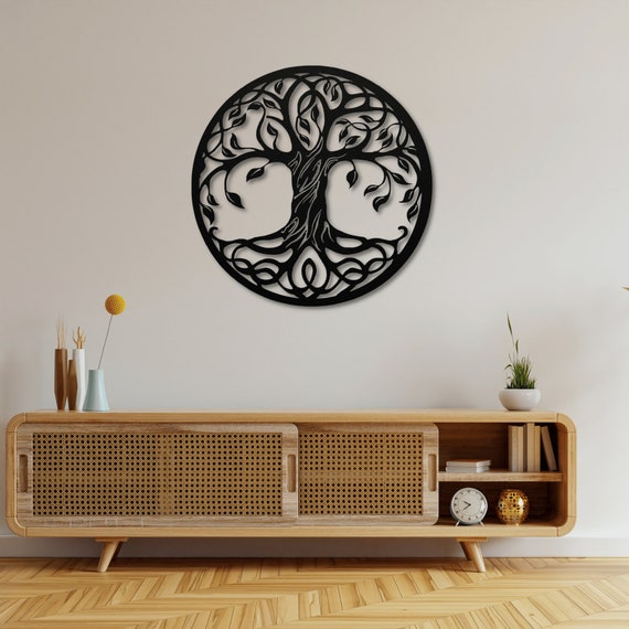 Tree of Life Round Wall Art Tree of Life Metal Wall Art Tree - Etsy