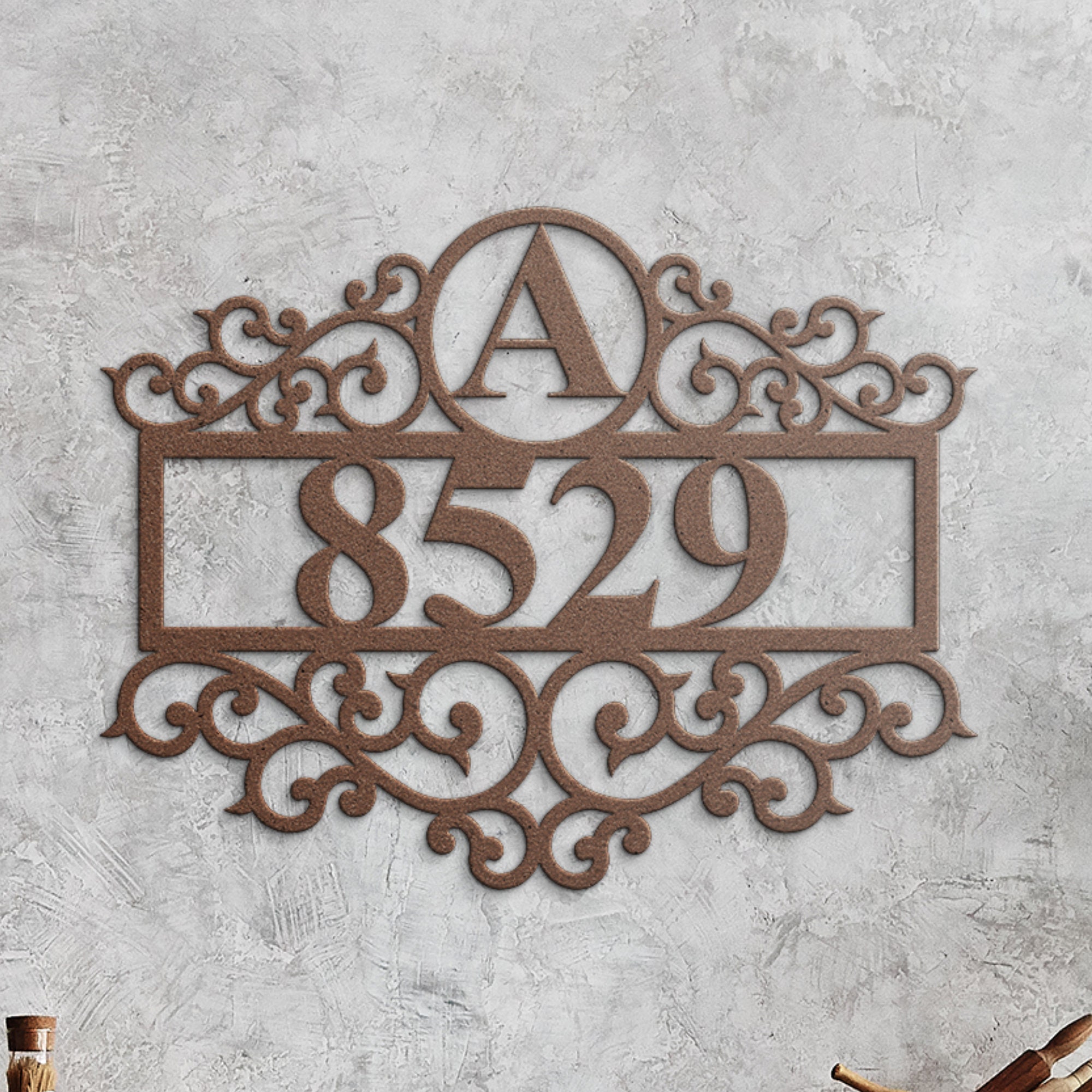 Metal Scroll Sign Front Door Sign Housewarming Gift Address - Etsy
