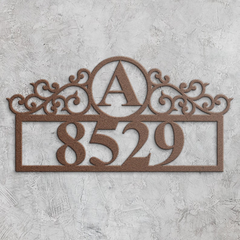 Personalized Scroll House Number Sign Home Address Sign - Etsy