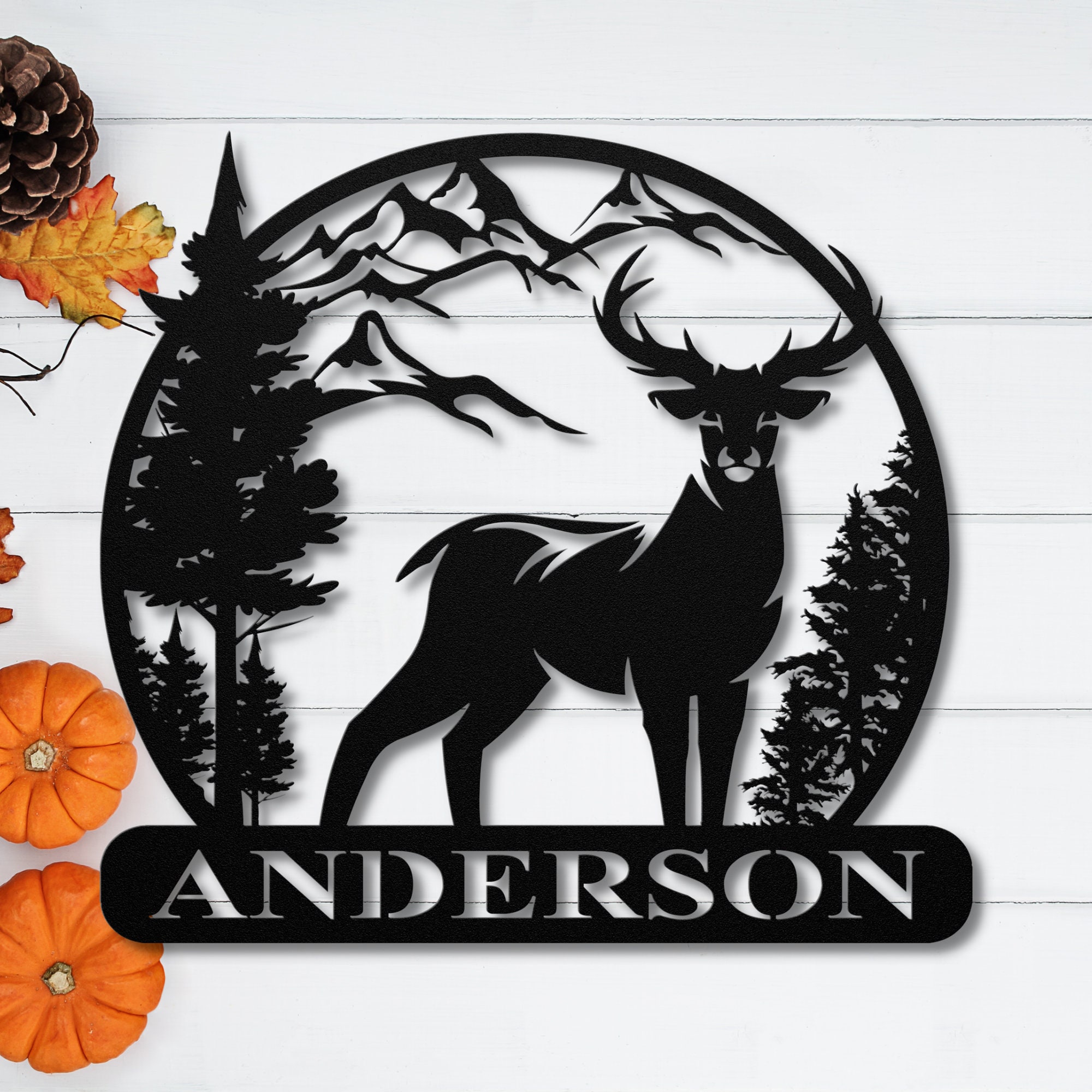 Metal Cabin Signs Personalized Deer Metal Cabin Sign Custom - Etsy