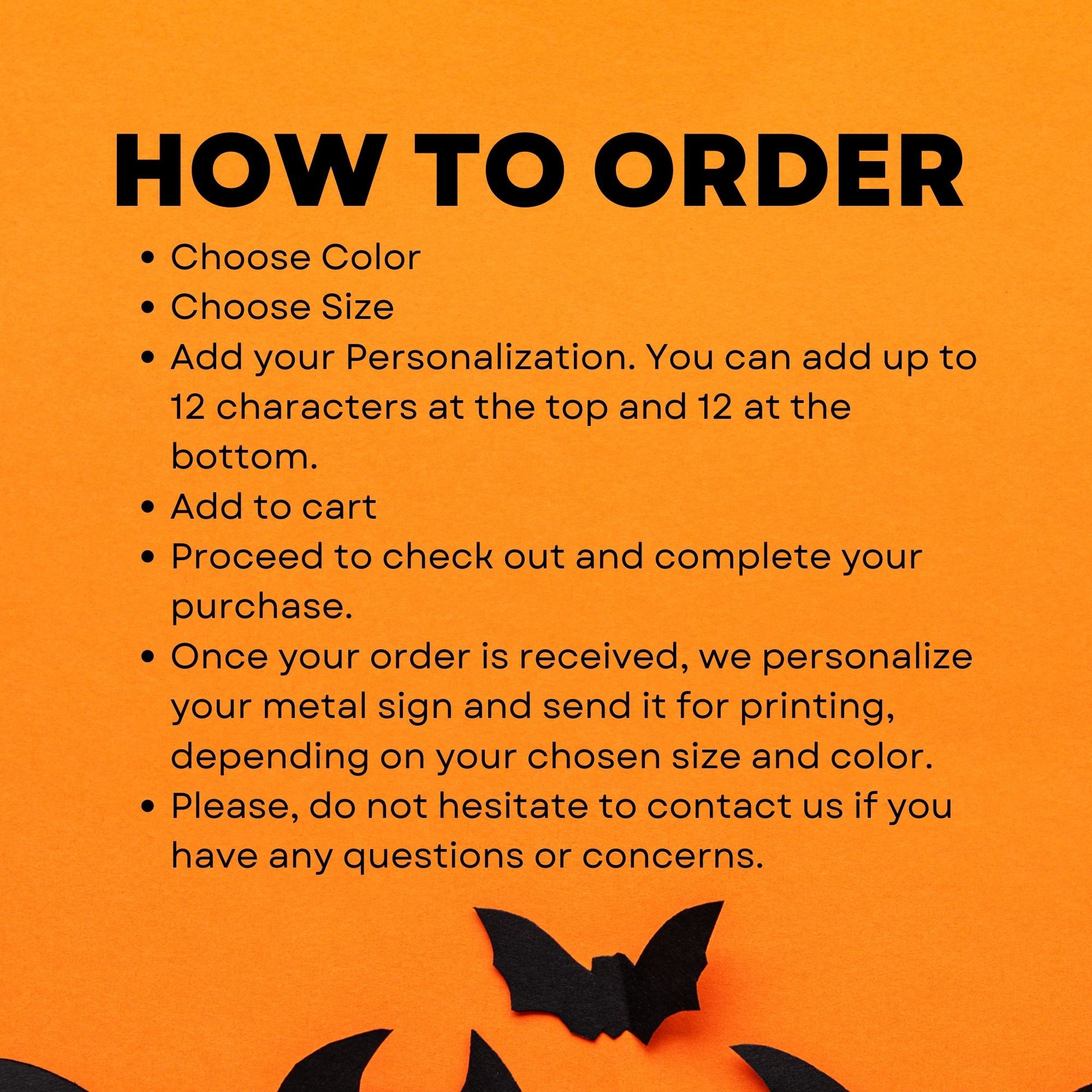 Personalized Halloween Family Name Metal Sign - Custom Spooky Wall Art ...