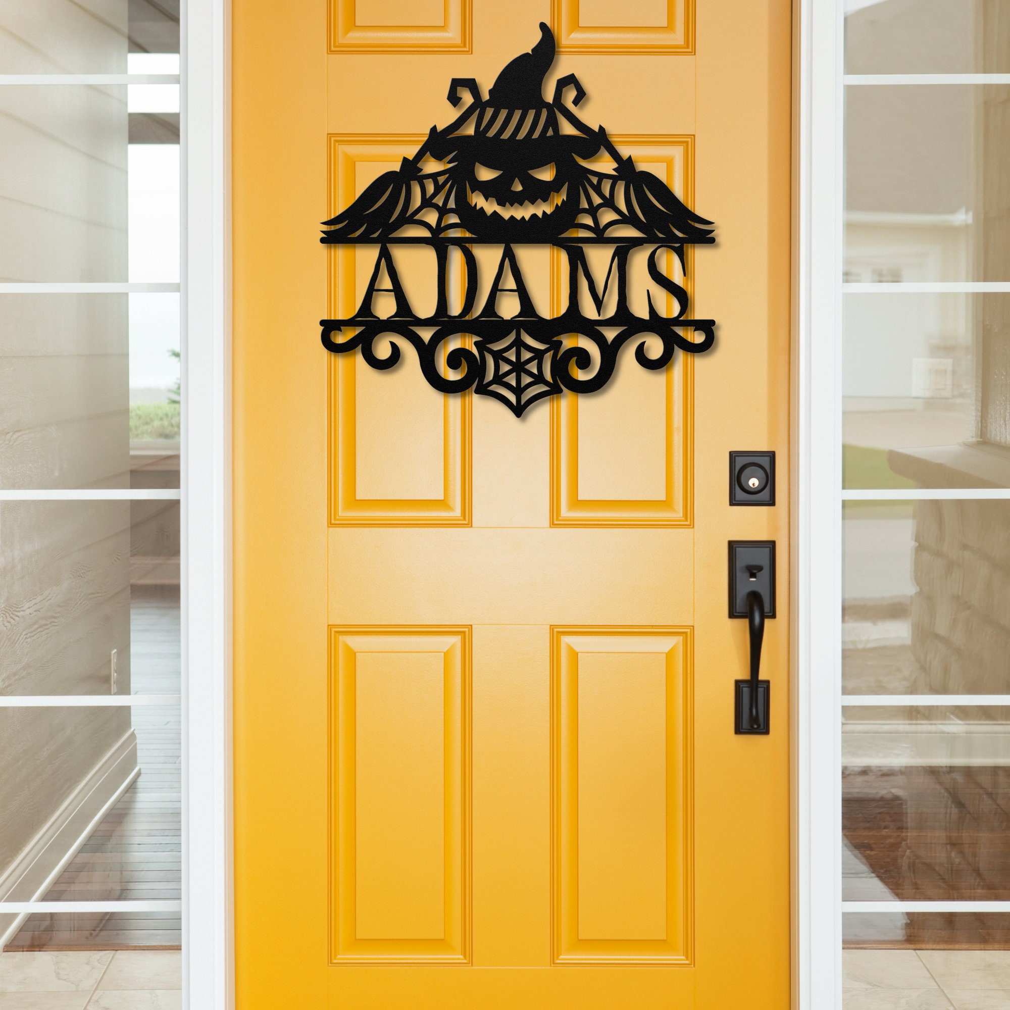 Personalized Halloween Family Name Metal Sign - Custom Spooky Wall Art ...