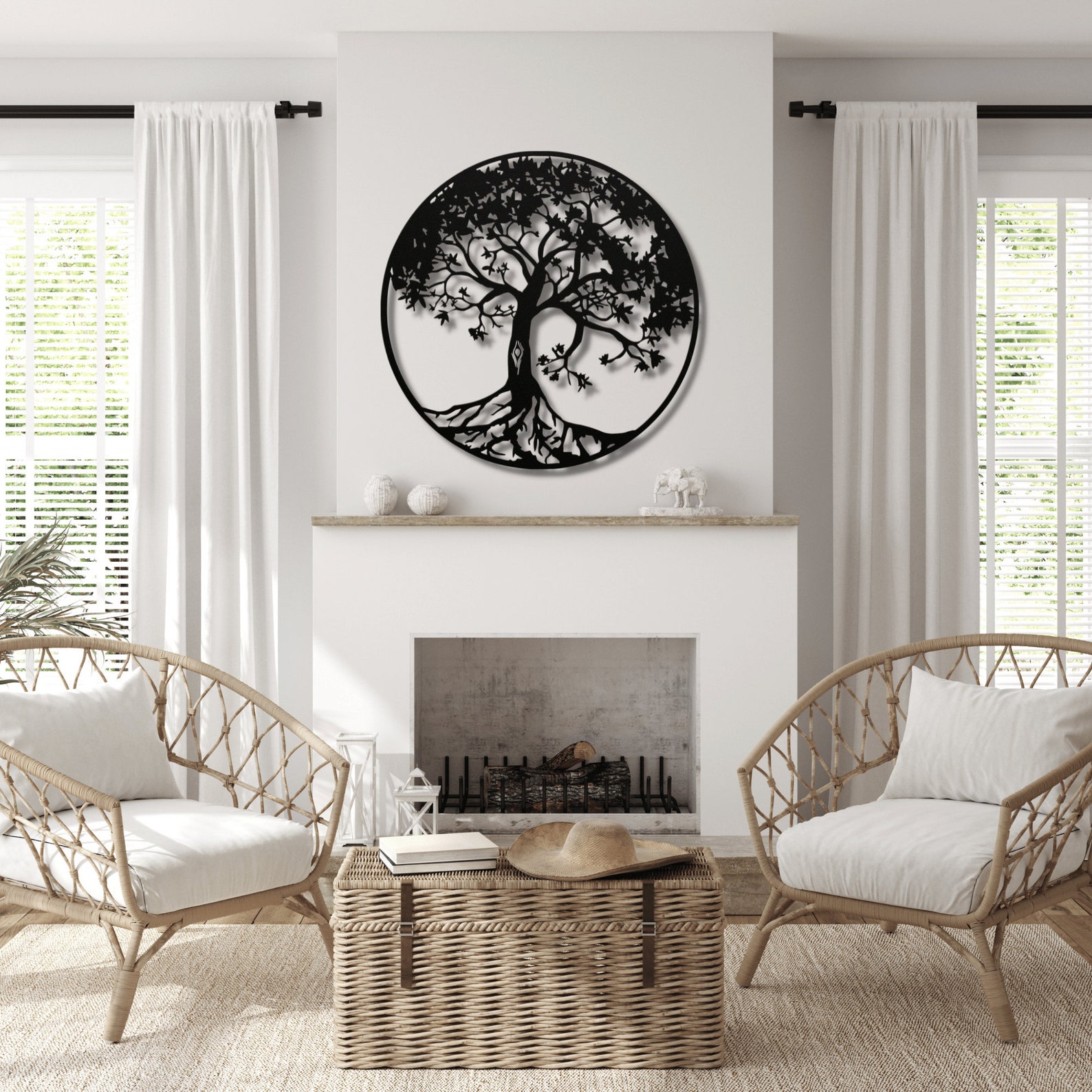 Round Tree of Life Wall Art Tree of Life Metal Wall Art Tree - Etsy