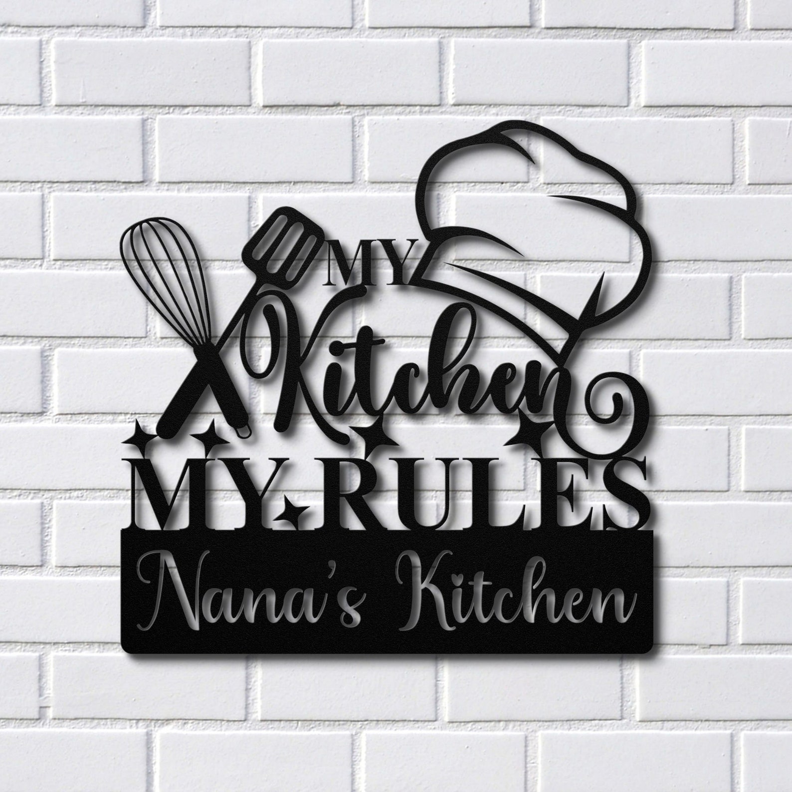Personalized Kitchen Metal Sign: Custom Nana's Kitchen Wall Decor - Etsy