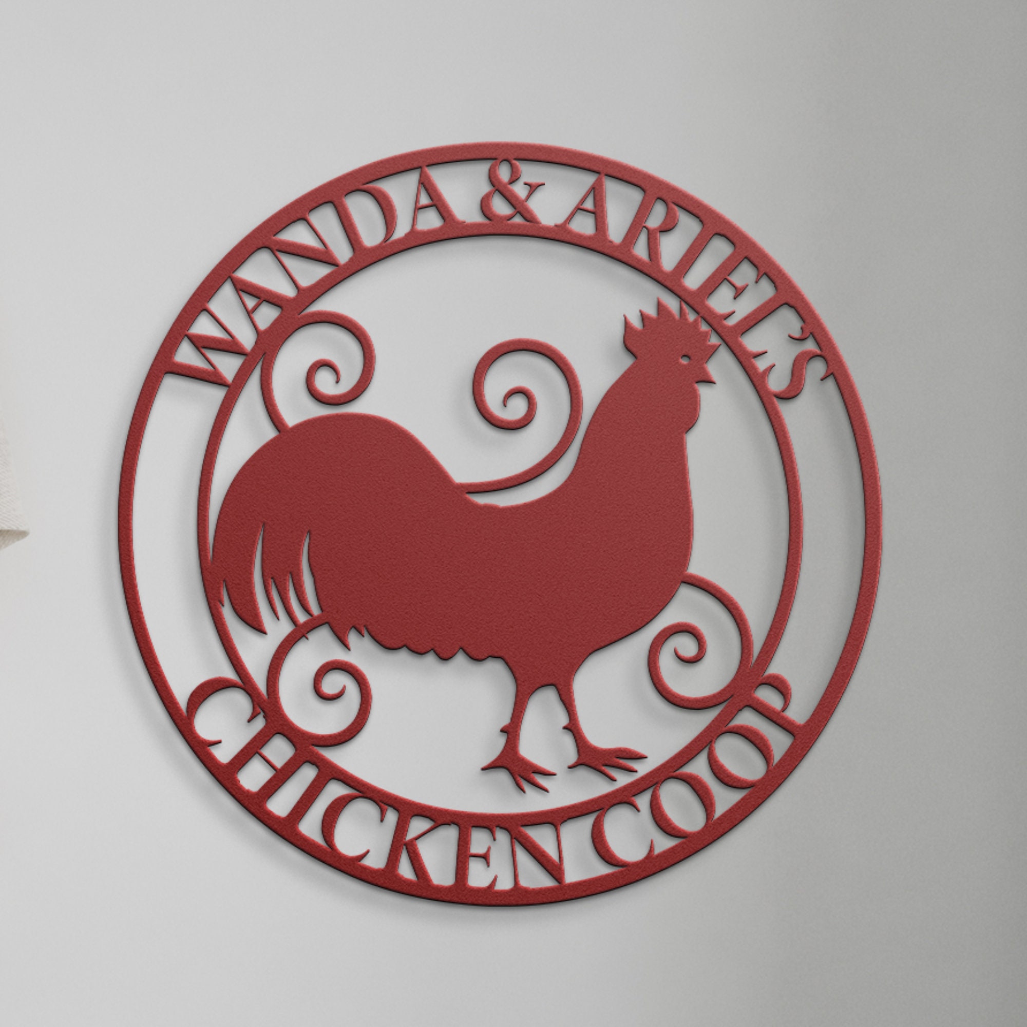 Rooster Metal Sign Rooster Chicken Decor Chicken Coop Sign - Etsy