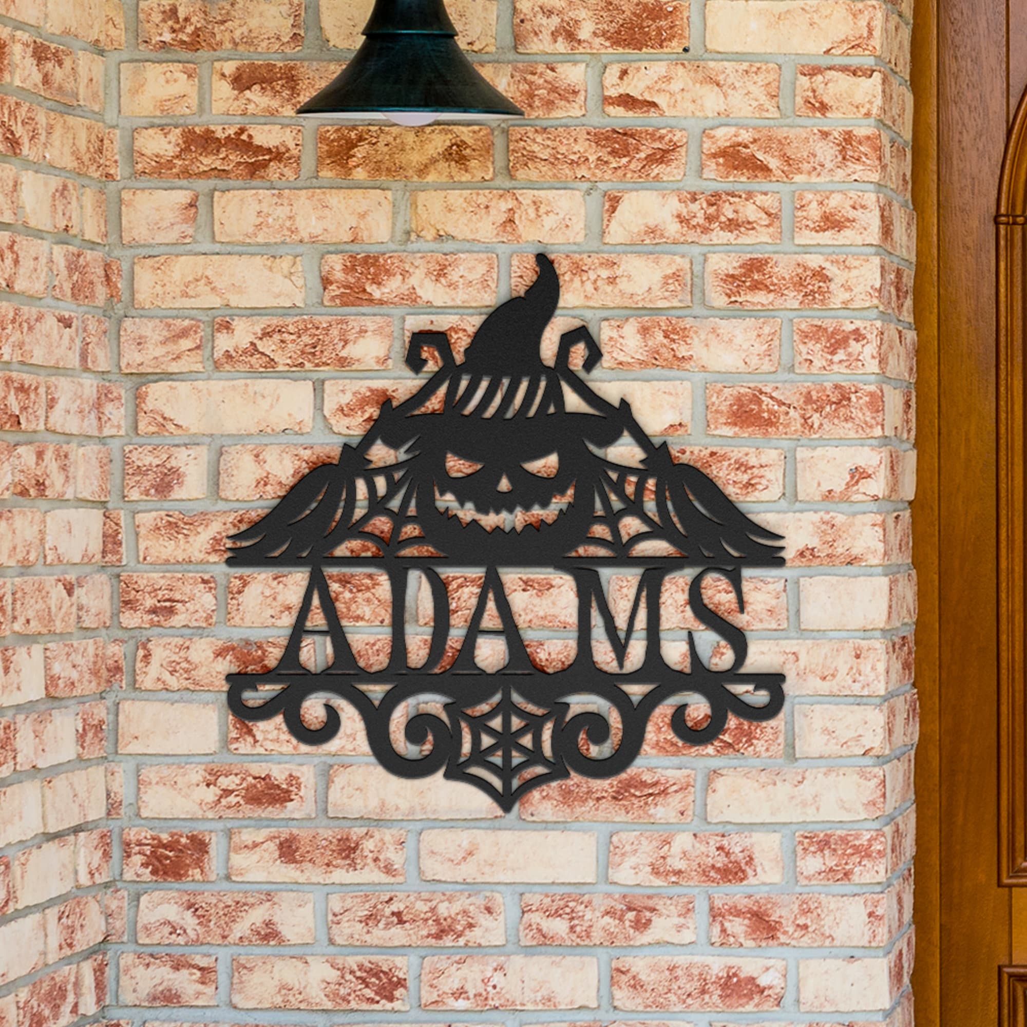 Personalized Halloween Family Name Metal Sign - Custom Spooky Wall Art ...