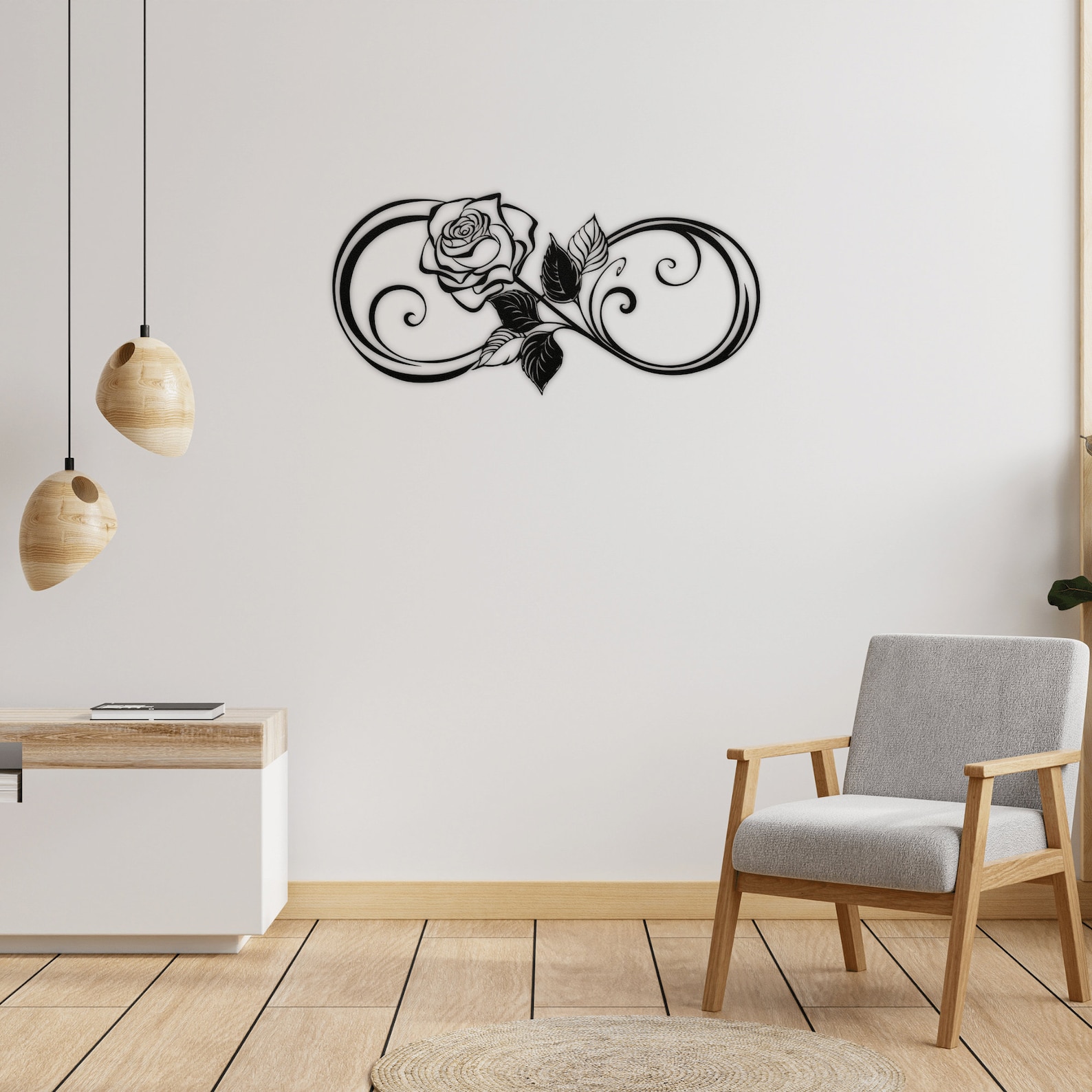 Infinity Sign Metal Wall Art Infinity Sign Wedding Flower - Etsy