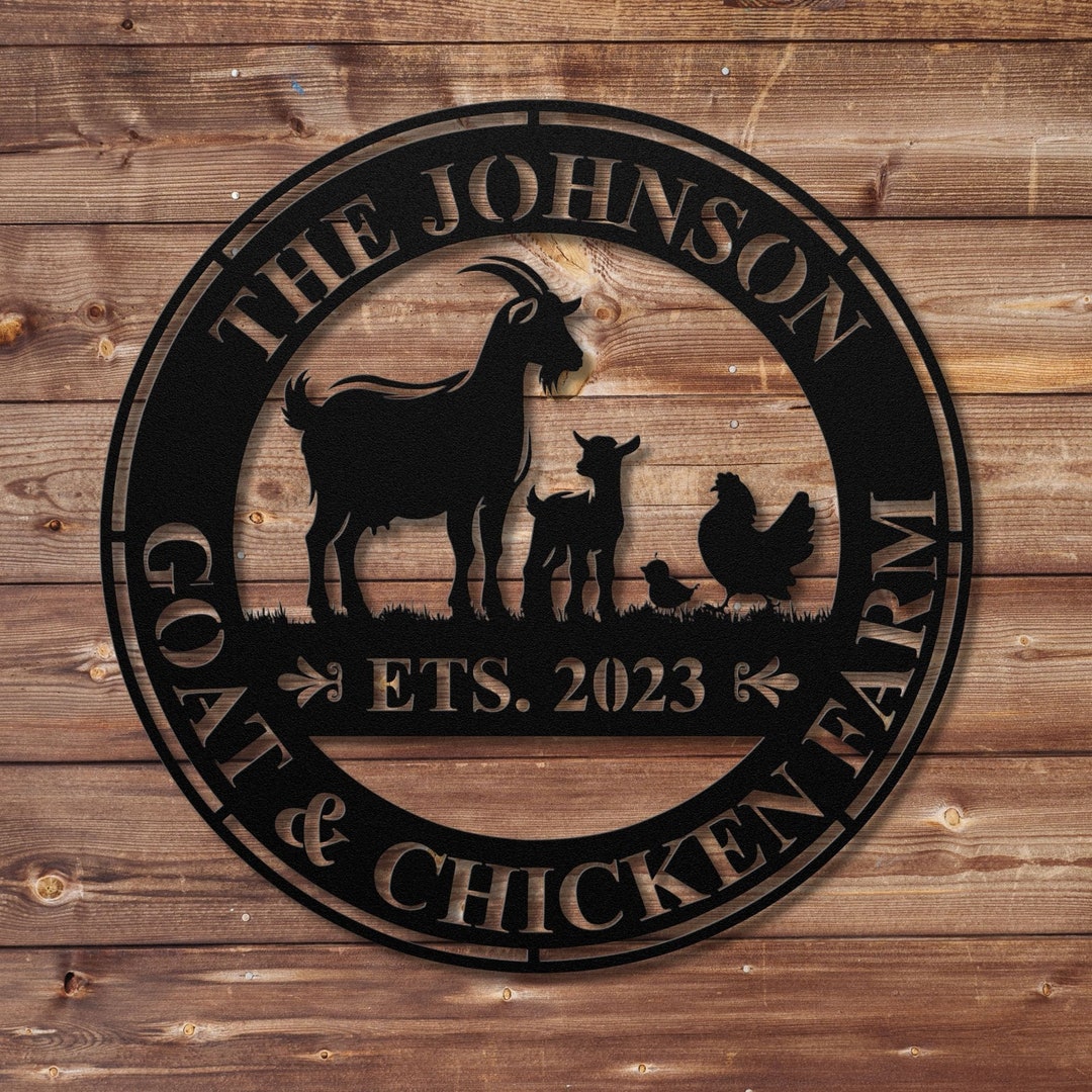 Personalized Goat Farm Metal Sign - Rustic Farmhouse Decor - Etsy