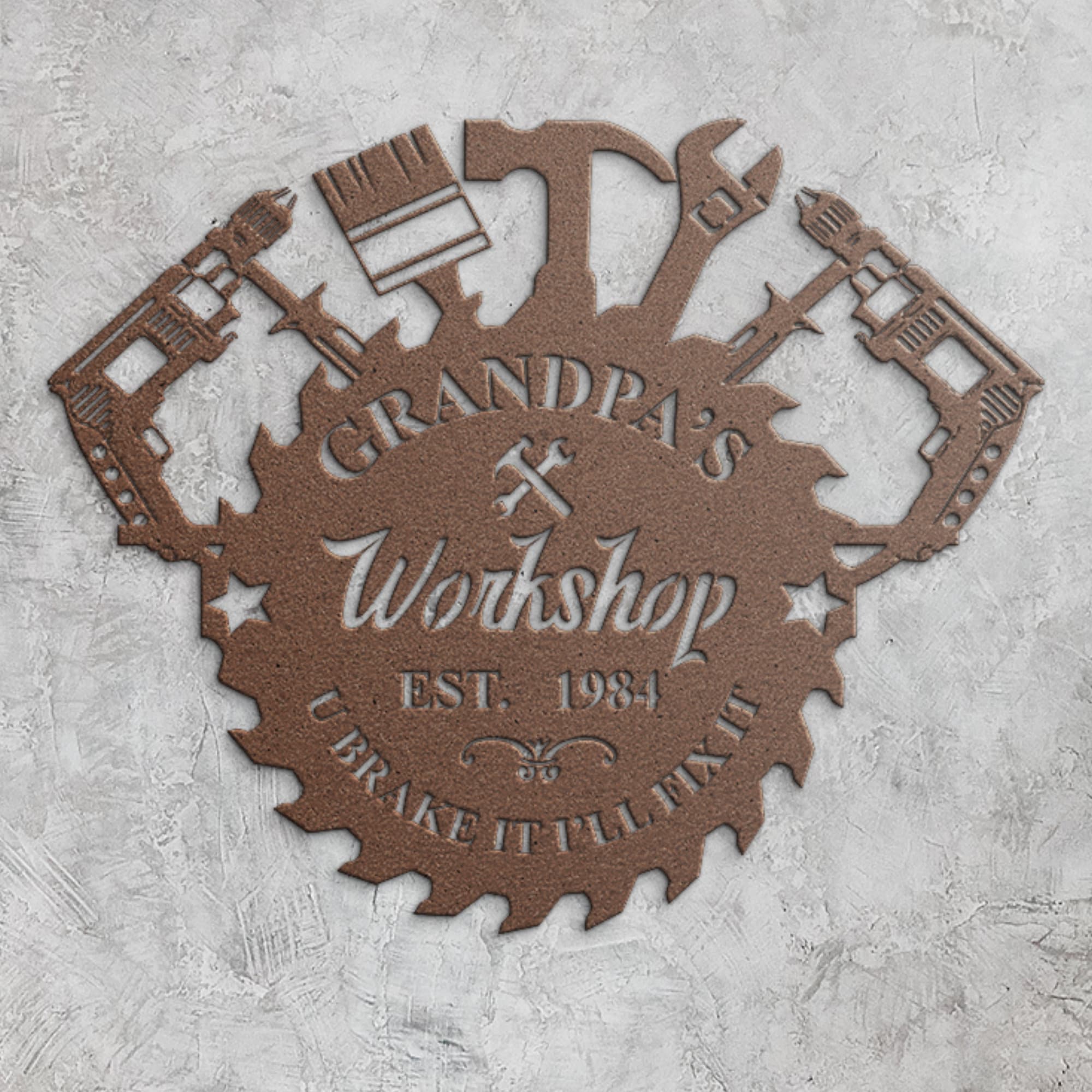 Workshop Metal Sign Custom Workshop Sign Papa's Workshop - Etsy