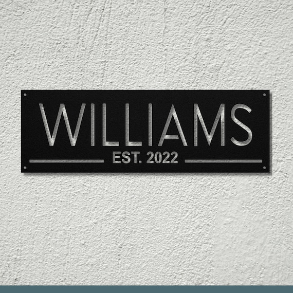 Personalized Family Name Metal Sign Metal Last Name Sign - Etsy