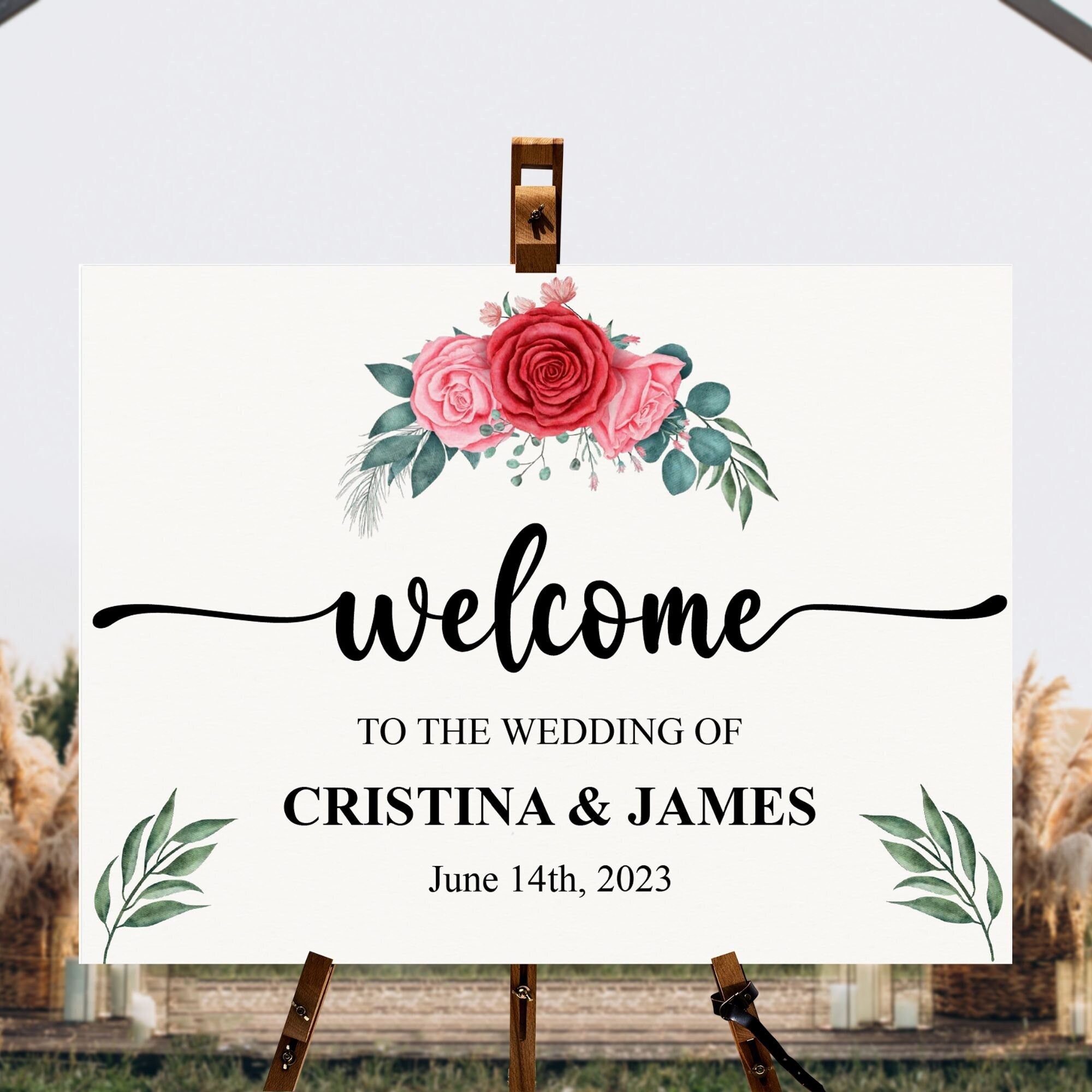 Custom Wedding Welcome Sign Ceremony Decor Printed Wedding - Etsy