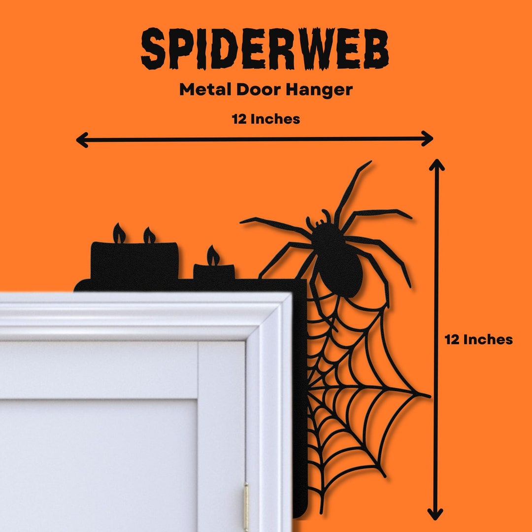 Spiderweb Halloween Door Corner Decor - Spooky Seasonal Decoration ...