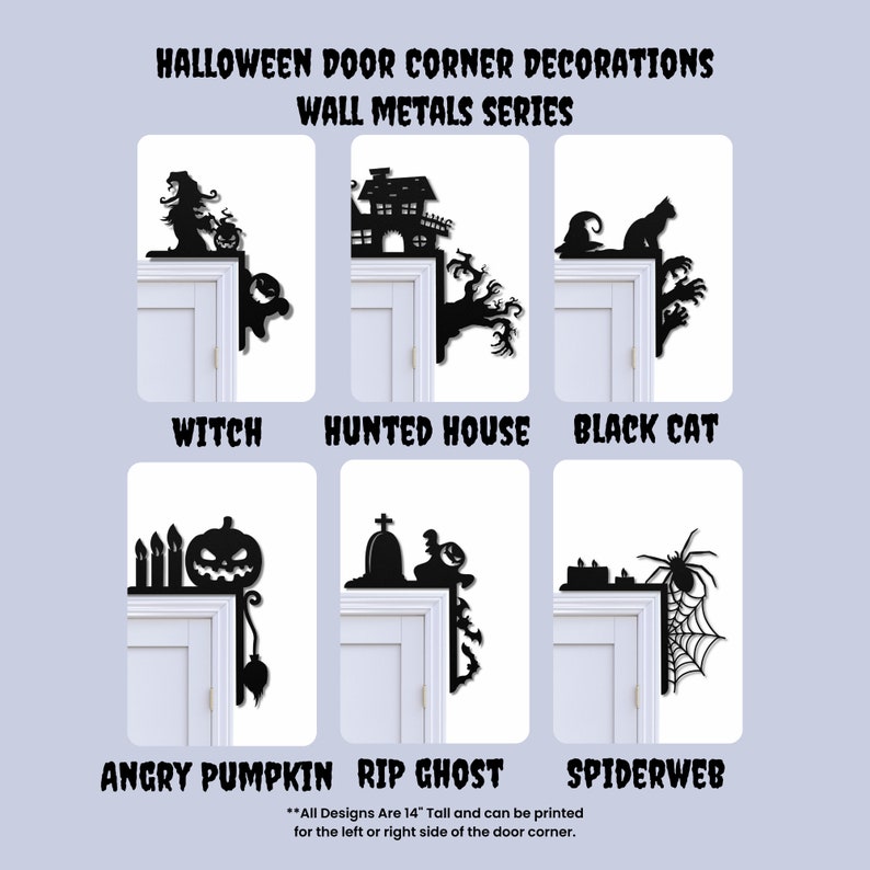 Angry Pumpkin Halloween Door Corner Sign Halloween Metal Wall - Etsy