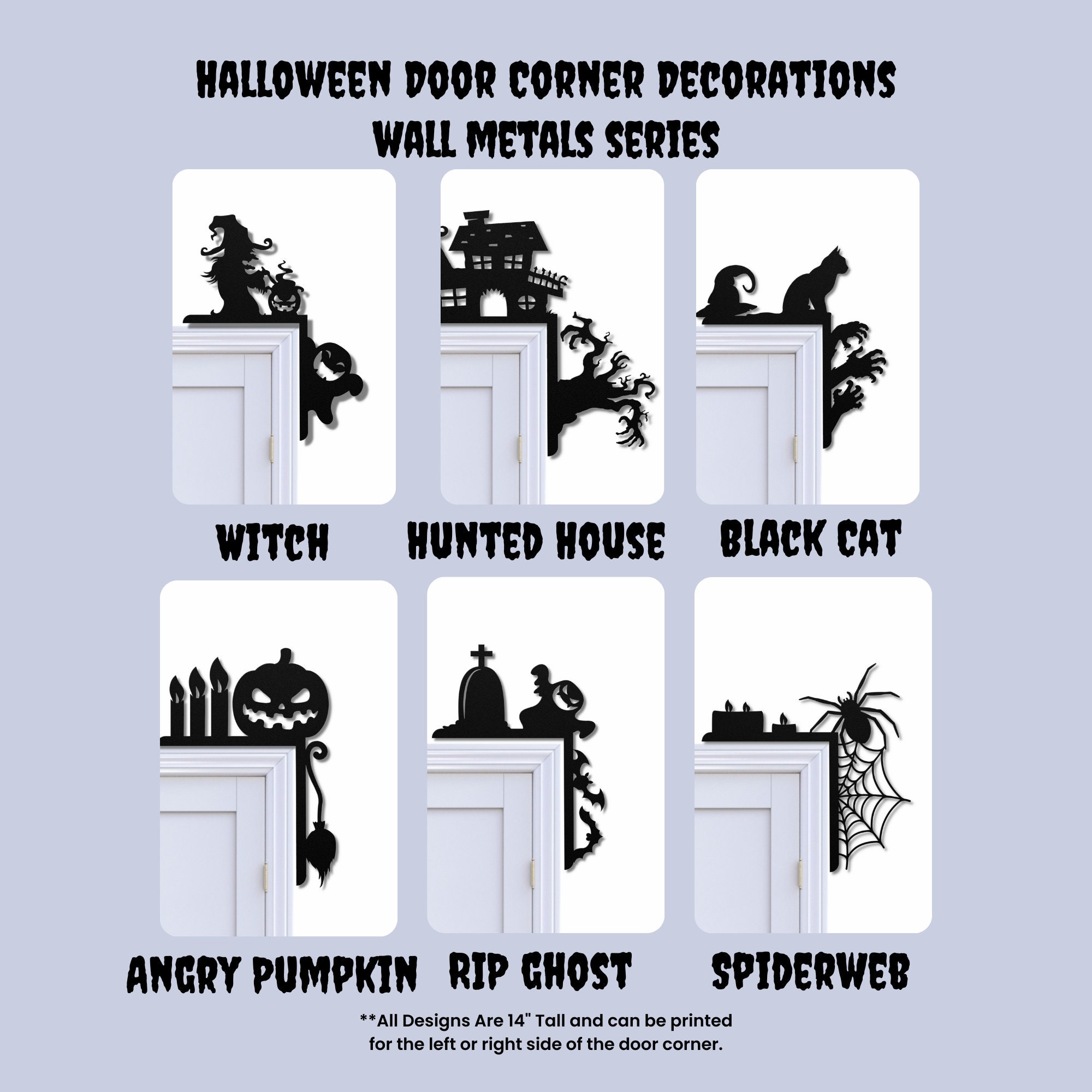 Angry Pumpkin Halloween Door Corner Sign Halloween Metal Wall - Etsy