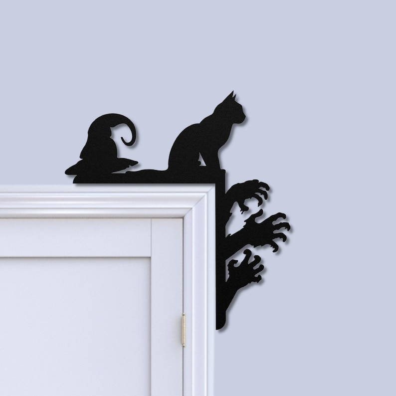 Angry Pumpkin Halloween Door Corner Sign Halloween Metal Wall - Etsy