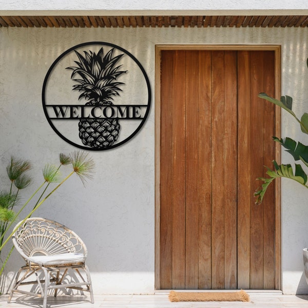 Pineapple Welcome Sign - Etsy