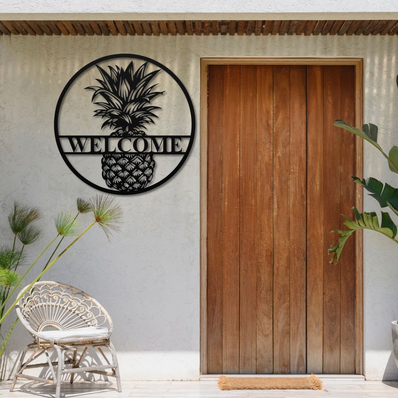 Pineapple Welcome Sign - Etsy