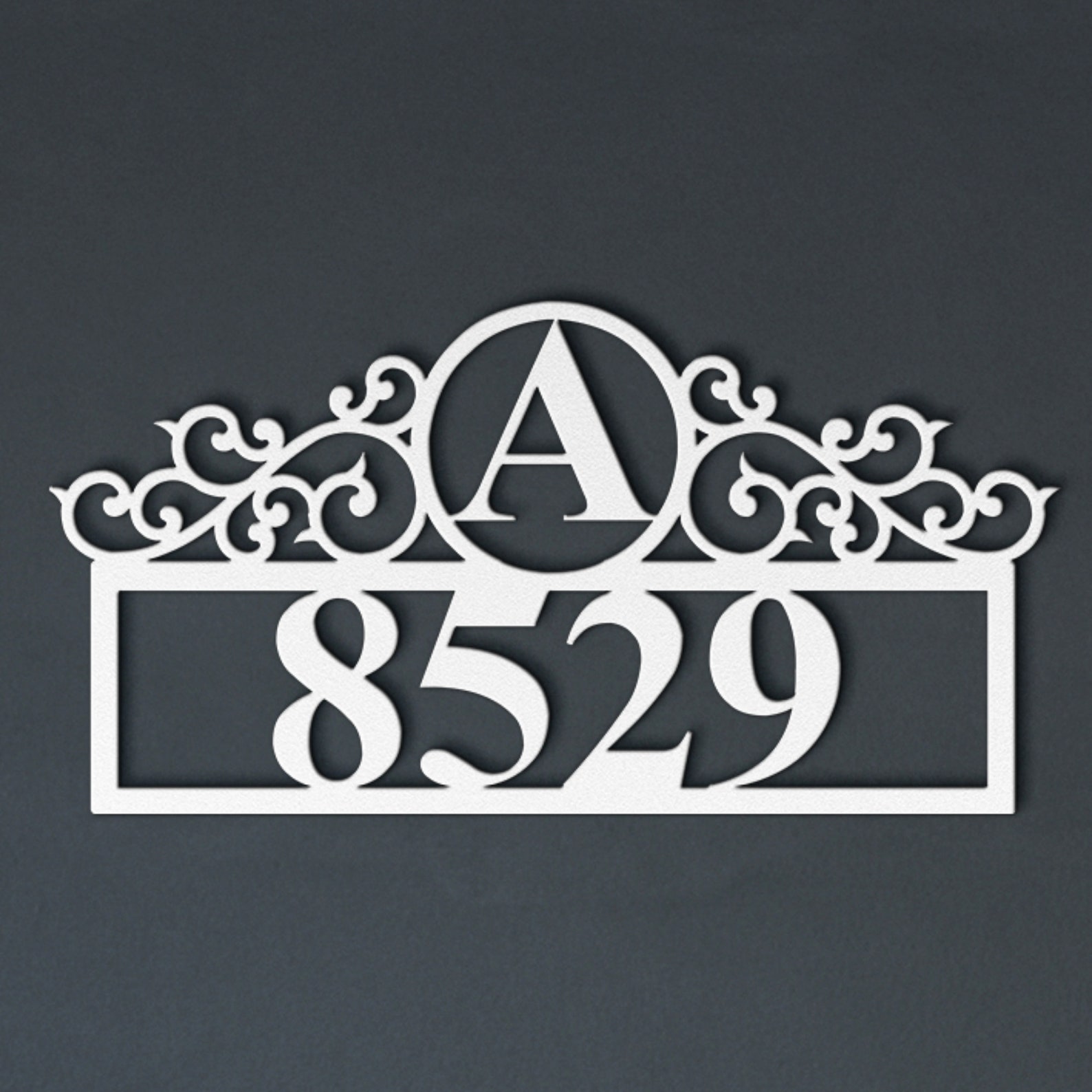 Personalized Scroll House Number Sign Home Address Sign - Etsy