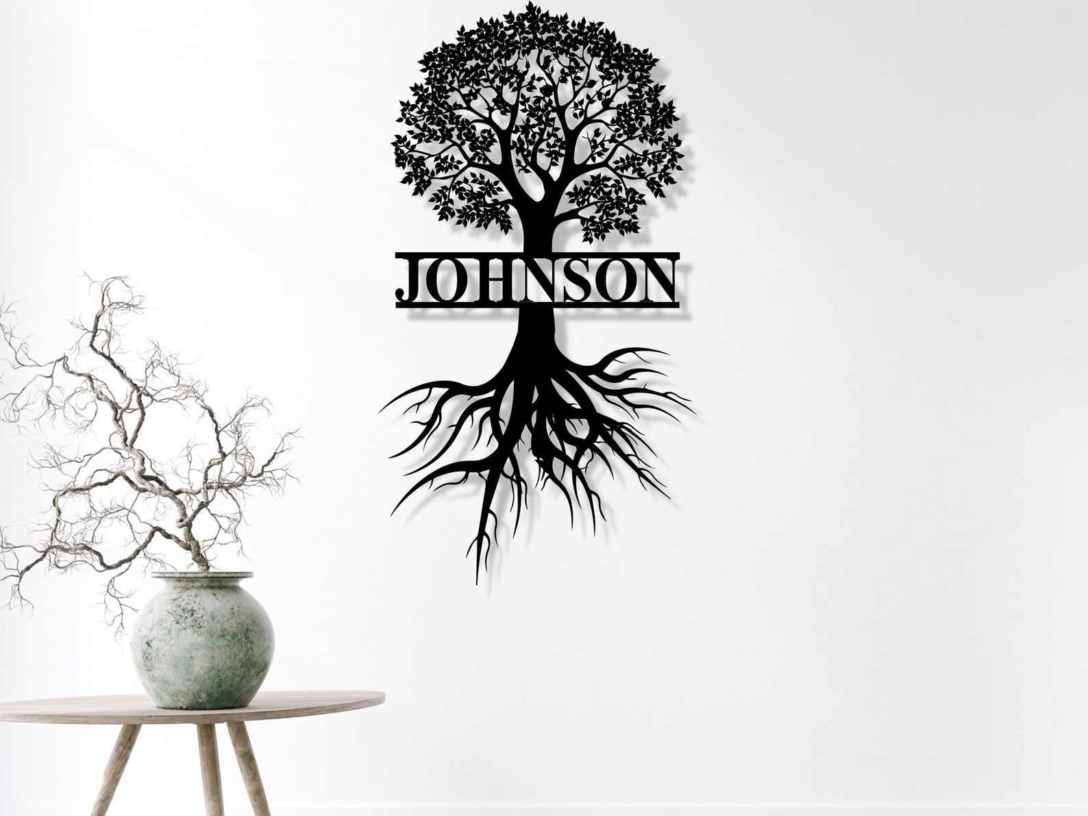 Tree of Life Family Name Sign, Personalized Sign, Metal Name Sign, Last ...