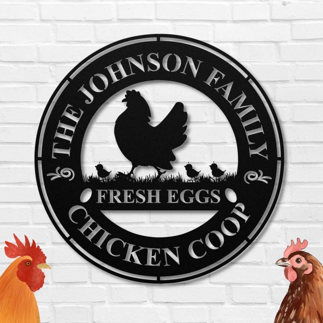 Custom Farm Fresh Eggs Sign – Personalized Chicken Coop Farm Decor ...