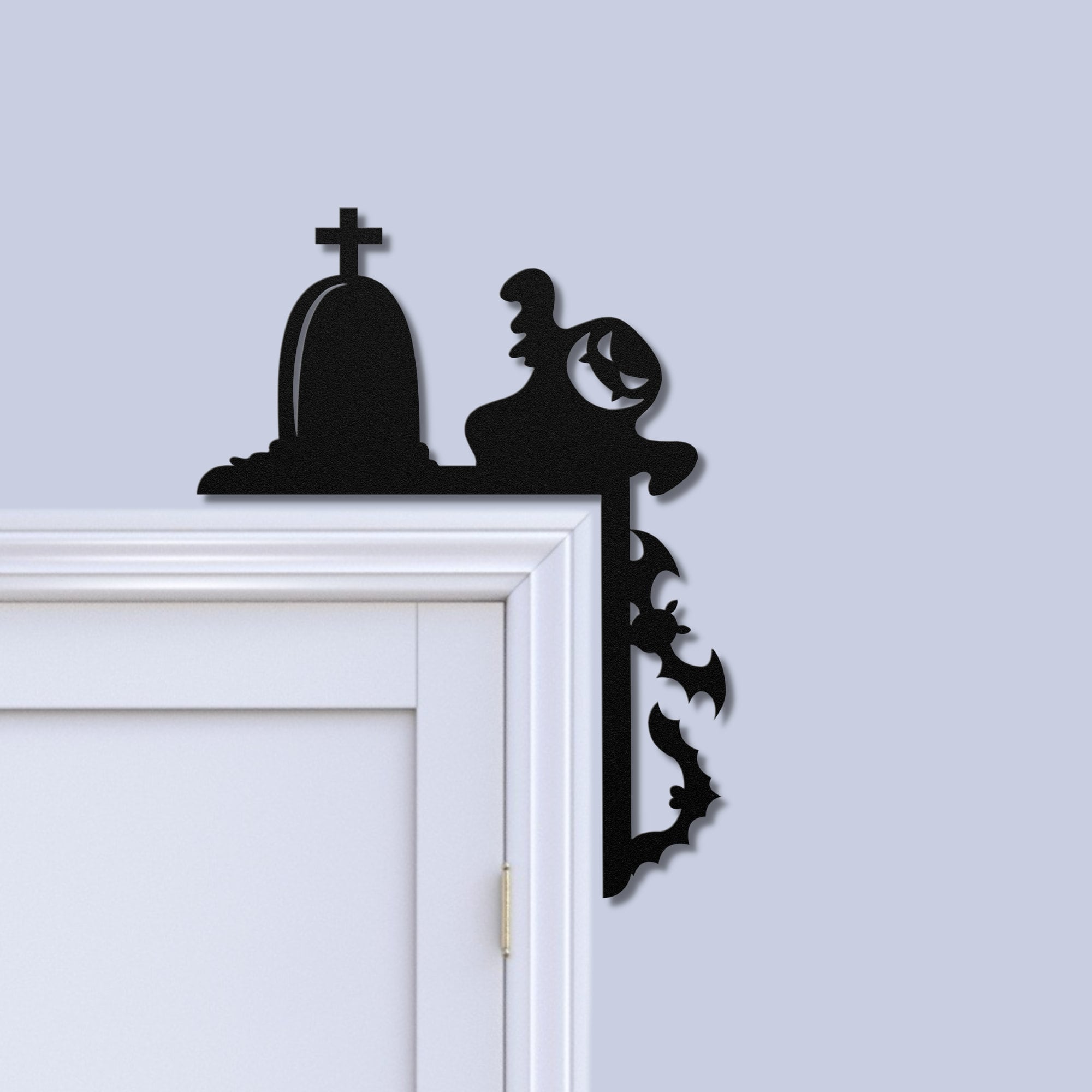 Angry Pumpkin Halloween Door Corner Sign Halloween Metal Wall - Etsy