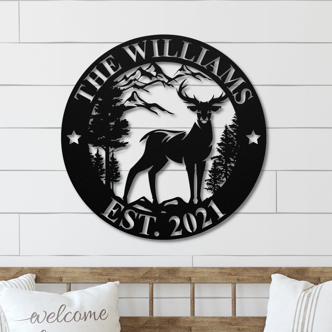 Custom Hunting Sign, Personalized Cabin Decor, Rustic Gift for Him ...