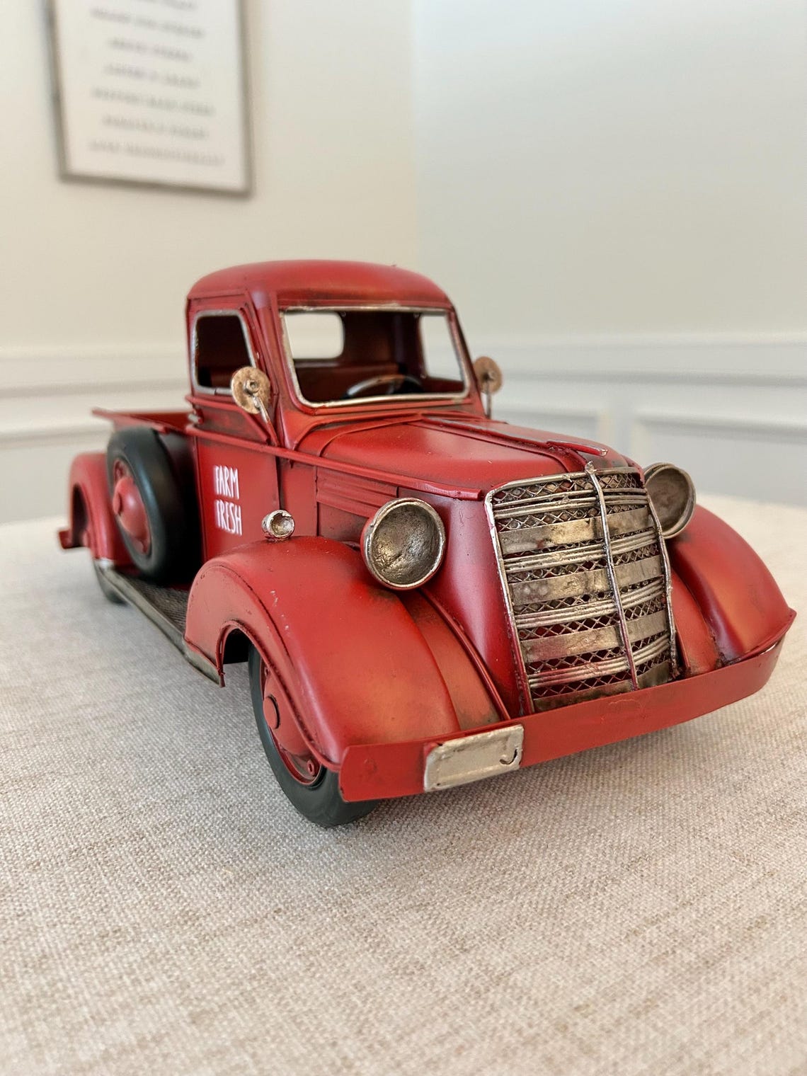 Extra Large Red Metal Truck