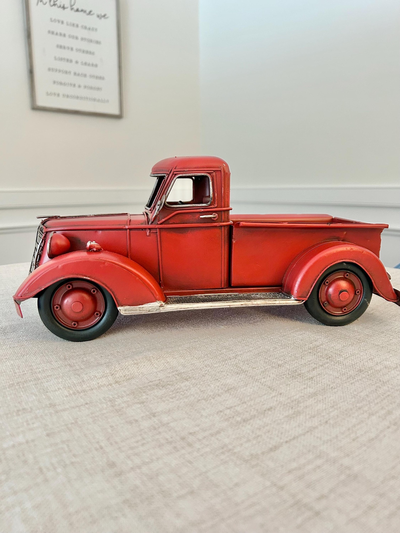 Extra Large Red Metal Truck
