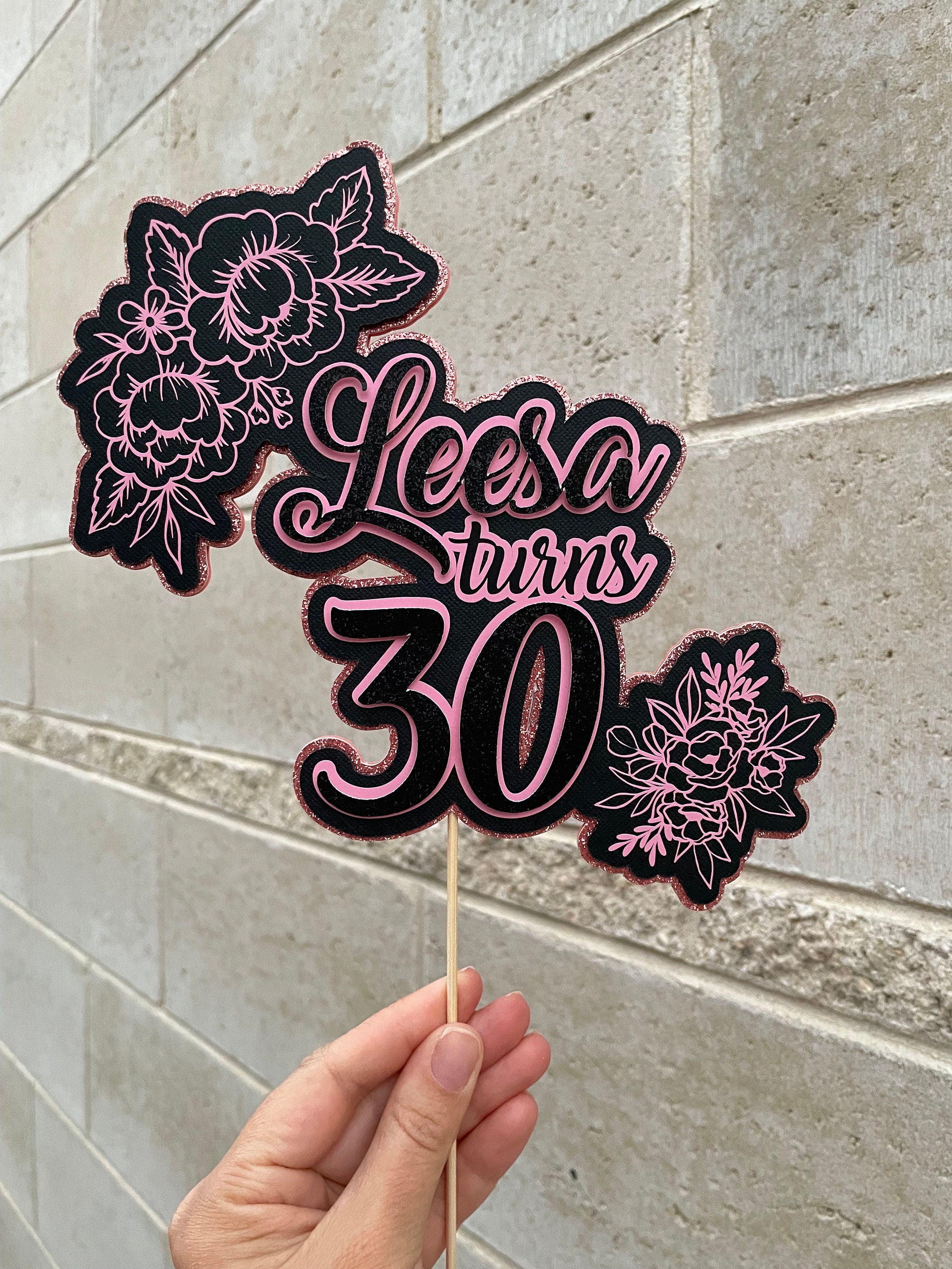 Personalised Cake Topper, Birthday Decorations, Custom Cake, Made to ...