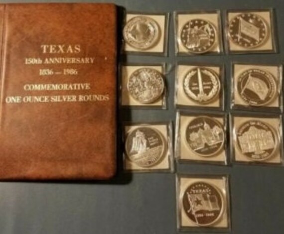 Ten Coin Set Texas 150th Anniversary 1836 1986 Commemorative - Etsy