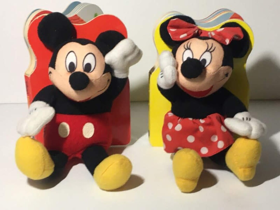 Mickey Minnie Mouse Disney Friendly Tales Books Set of 2 Stuffed Toy - Etsy