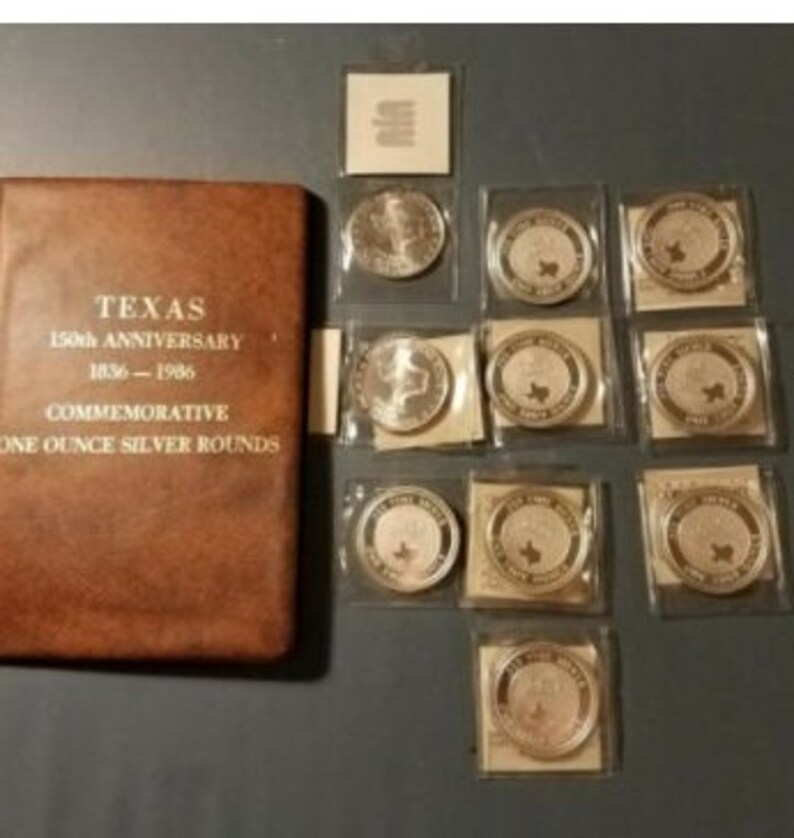 Ten Coin Set Texas 150th Anniversary 1836 1986 Commemorative - Etsy