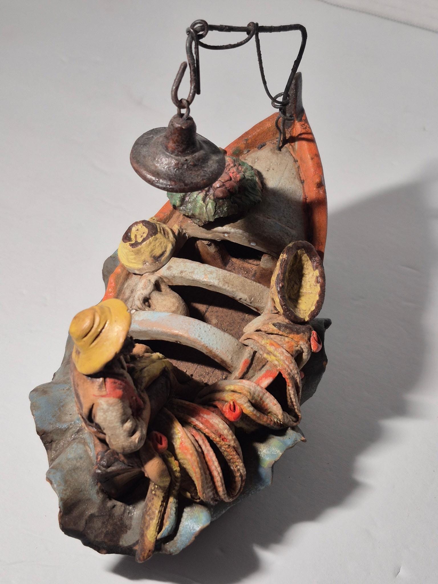Terracotta Fishing Boat Signed Monticchio Terra Cotta Italy Italian ...